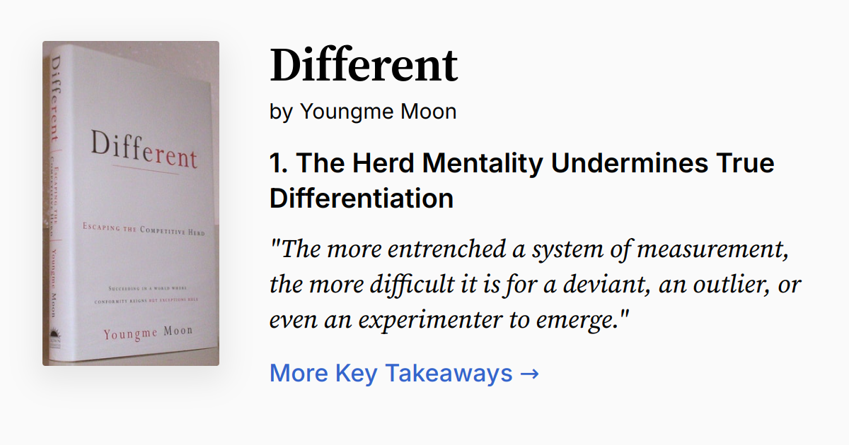 Different by Youngme Moon | Summary, Audio, Quotes, FAQ