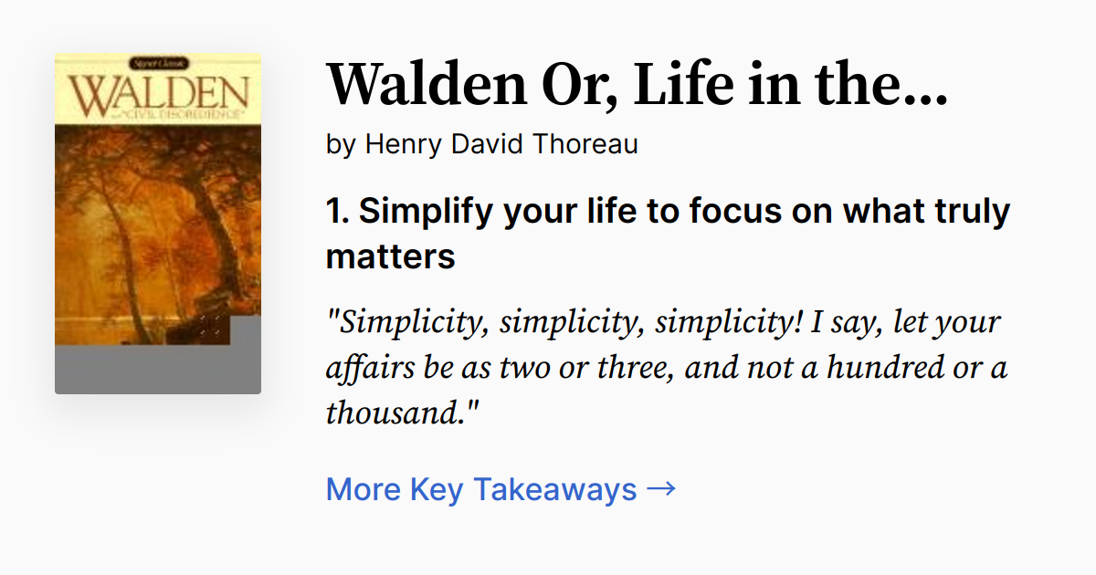 Walden Or, Life In The Woods And "On The Duty Of Civil Disobedience ...