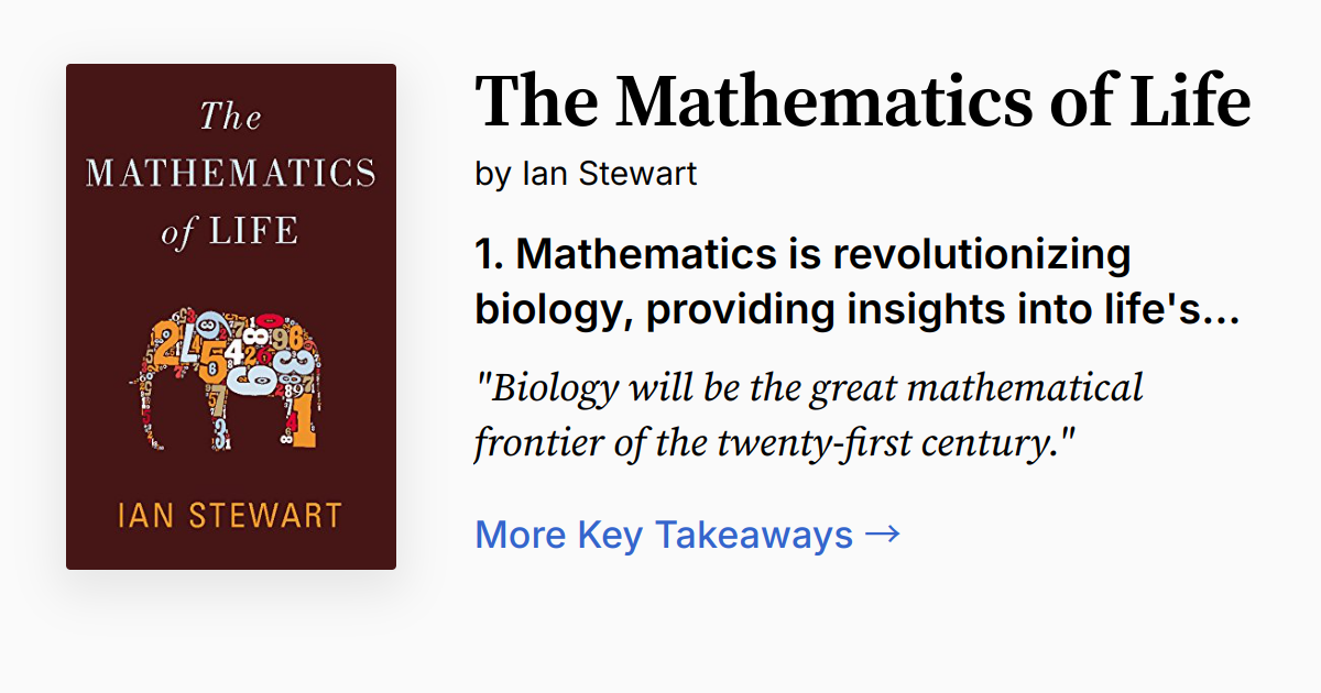 The Mathematics of Life | Summary, Audio, Quotes, FAQ