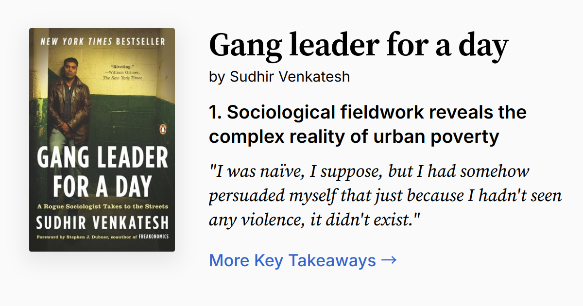 Gang Leader for a Day | Summary, Quotes, FAQ, Audio