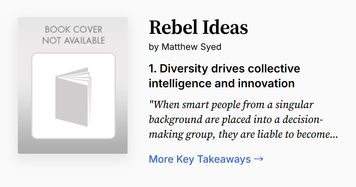 Rebel Ideas by Matthew Syed | Summary, Audio, Quotes, FAQ
