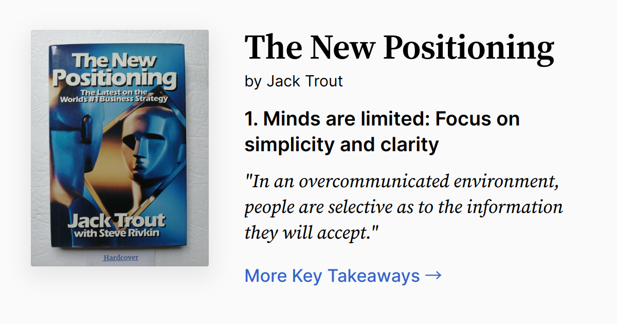 The New Positioning | Summary, Audio, Quotes