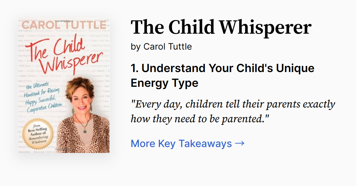 The Child Whisperer | Summary, Quotes, FAQ, Audio