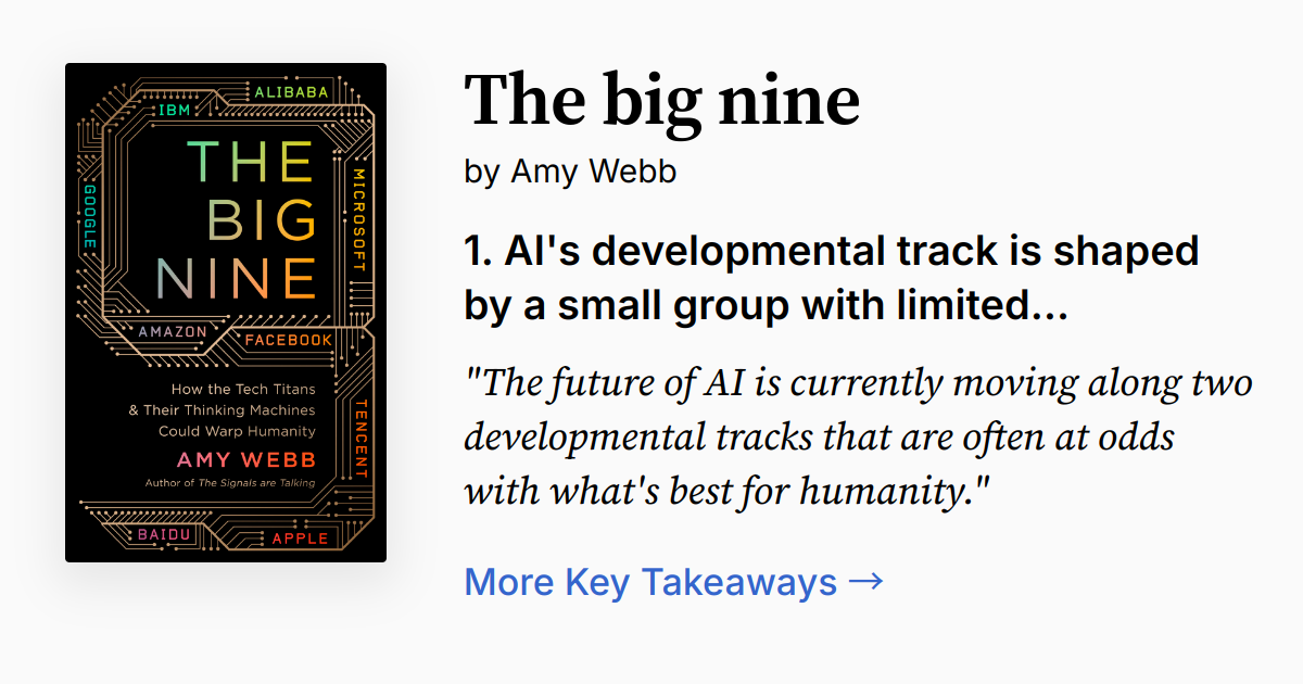The Big Nine by Amy Webb | Summary, Quotes, FAQ, Audio