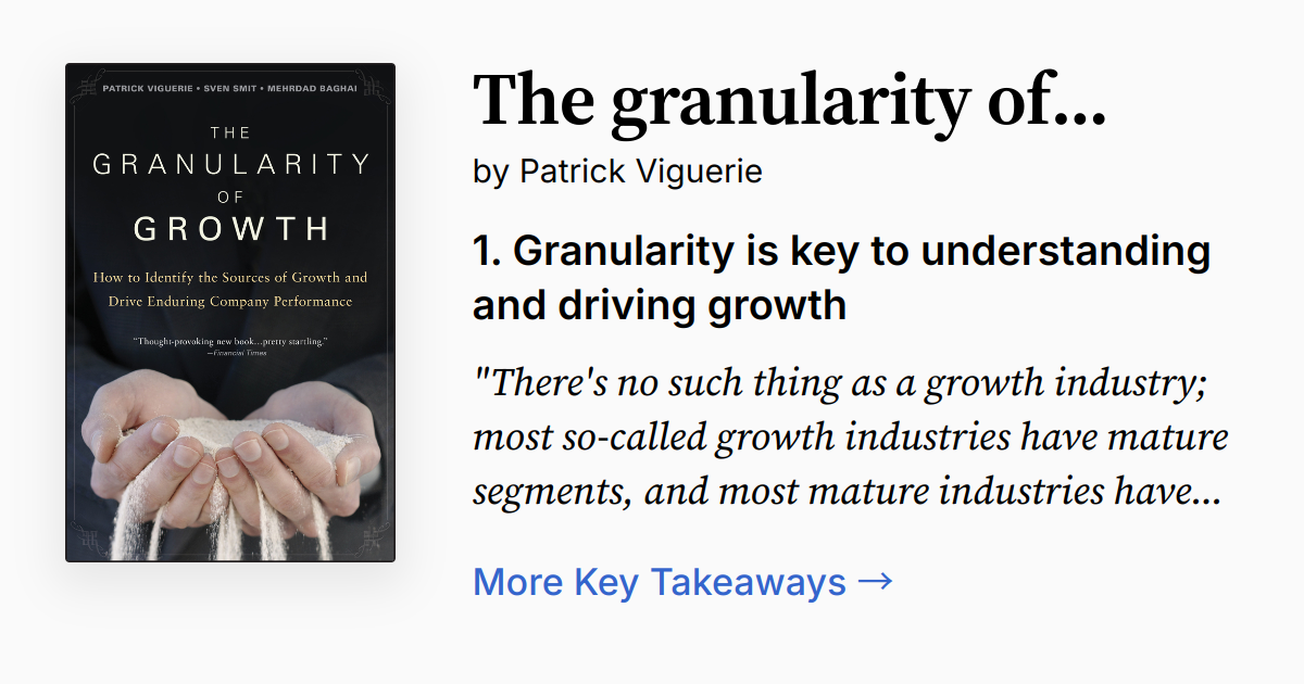 The Granularity of Growth | Summary, Quotes, FAQ, Audio