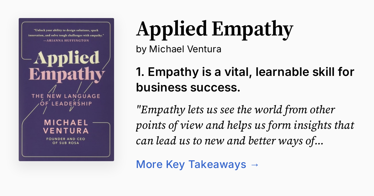 Applied Empathy | Summary, Quotes, Audio