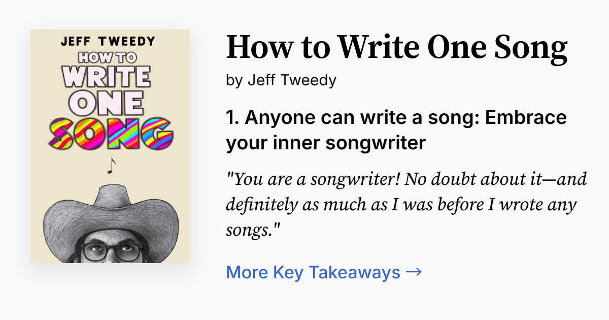 How to Write One Song | Summary, Audio, Quotes, FAQ