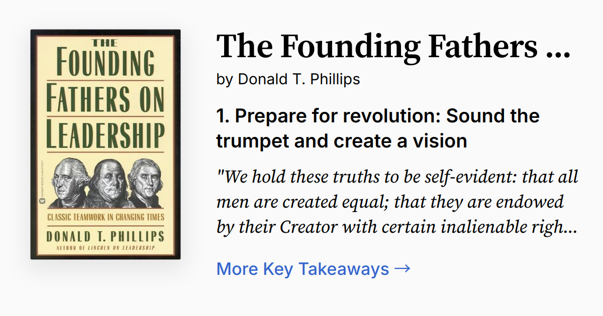 The Founding Fathers on Leadership | Summary, Audio, Quotes, FAQ