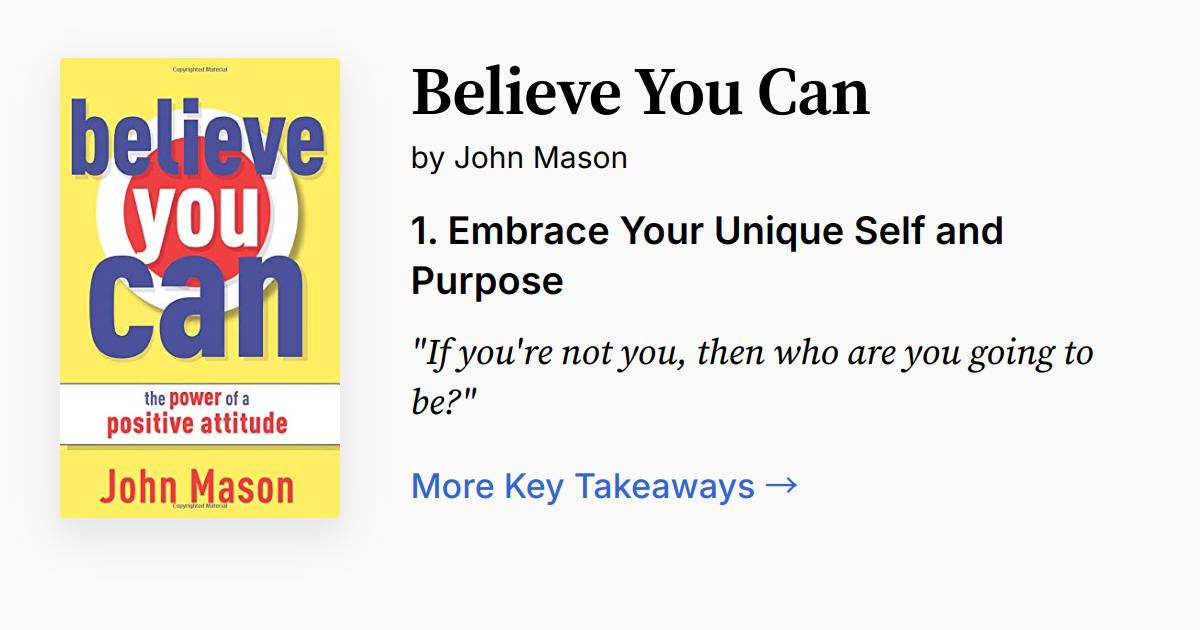 Believe You Can | Summary, Audio, Quotes, FAQ