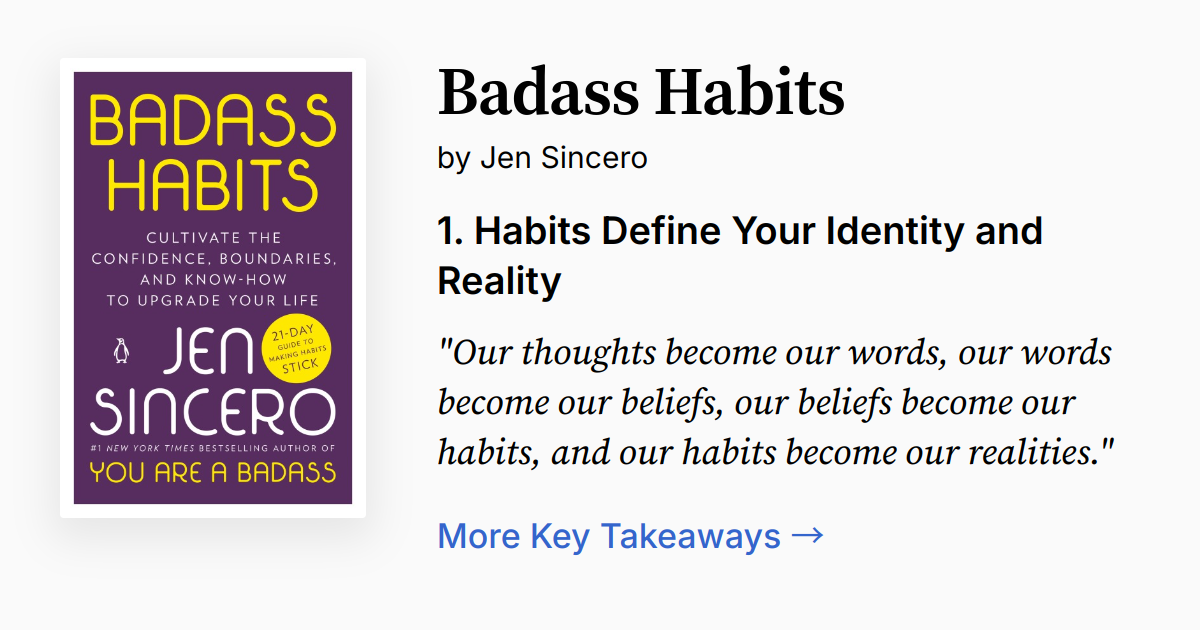 Badass Habits by Jen Sincero | Summary, Audio, Quotes, FAQ