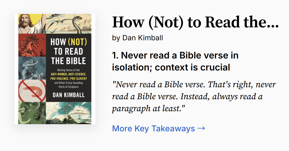 How (Not) to Read the Bible | Summary, Audio, Quotes, FAQ