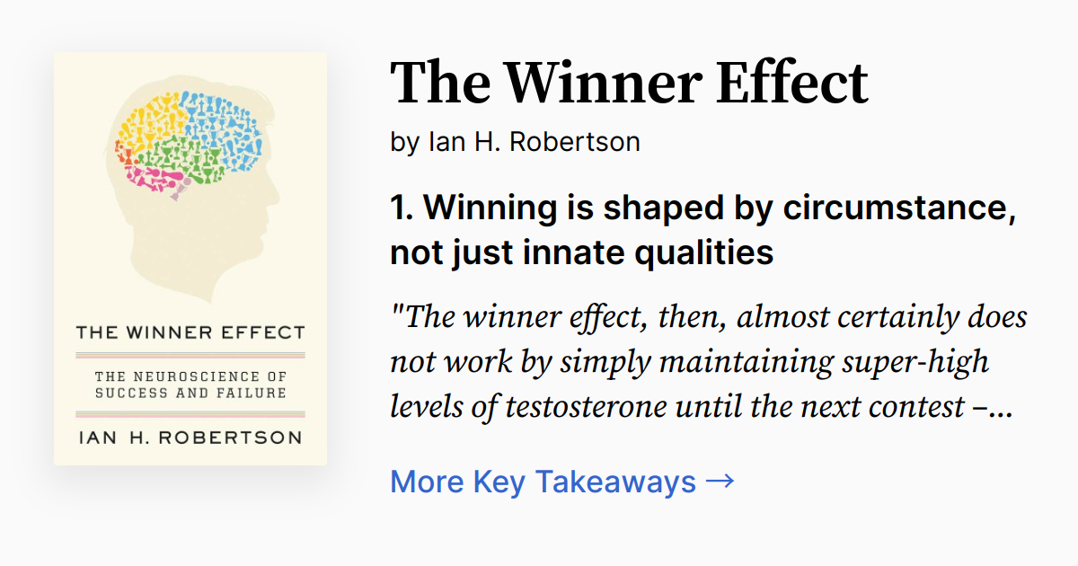 The Winner Effect | Summary, Quotes, FAQ, Audio