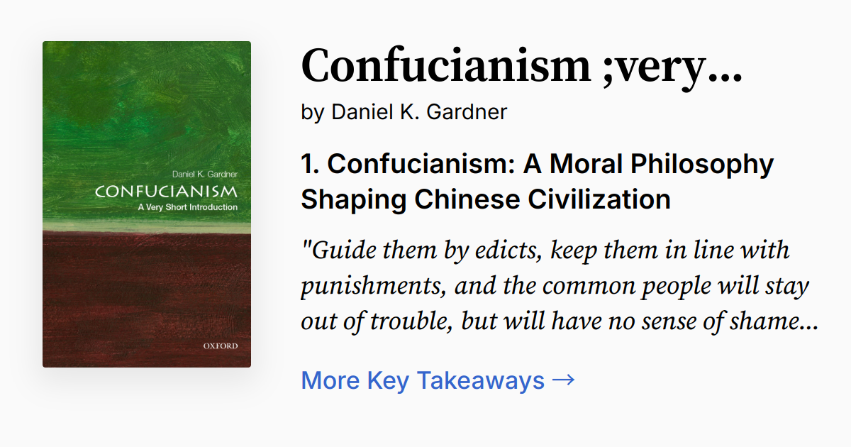Confucianism by Daniel K. Gardner | Summary, Quotes, FAQ, Audio