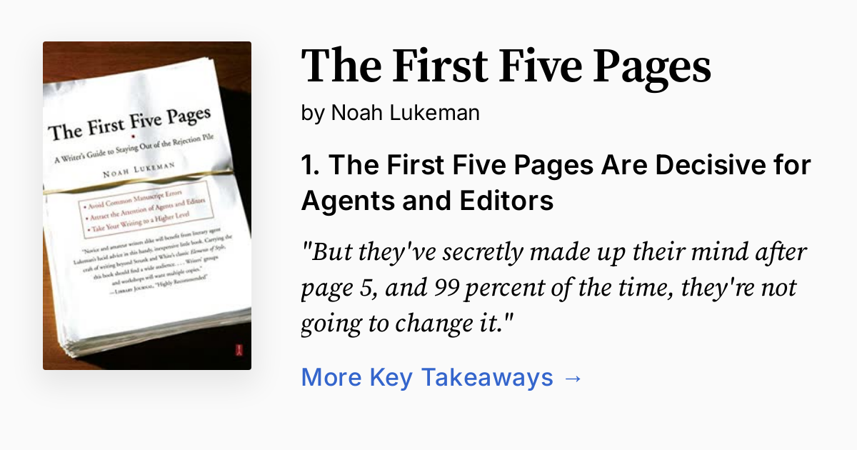 The First Five Pages | Summary, Audio, Quotes
