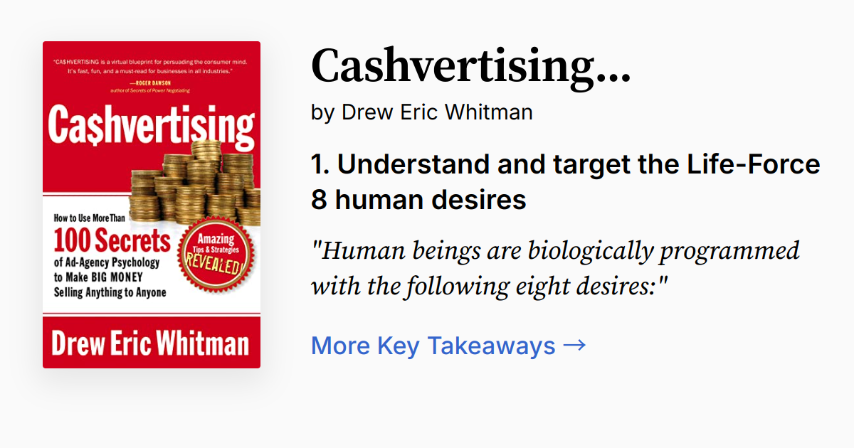 Cashvertising by Drew Eric Whitman | Summary, Quotes, FAQ, Audio