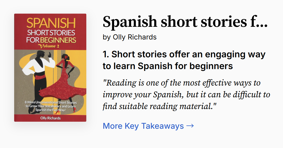 Spanish Short Stories For Beginners Volume 2 | Resumen, Audio, Quotes, FAQ