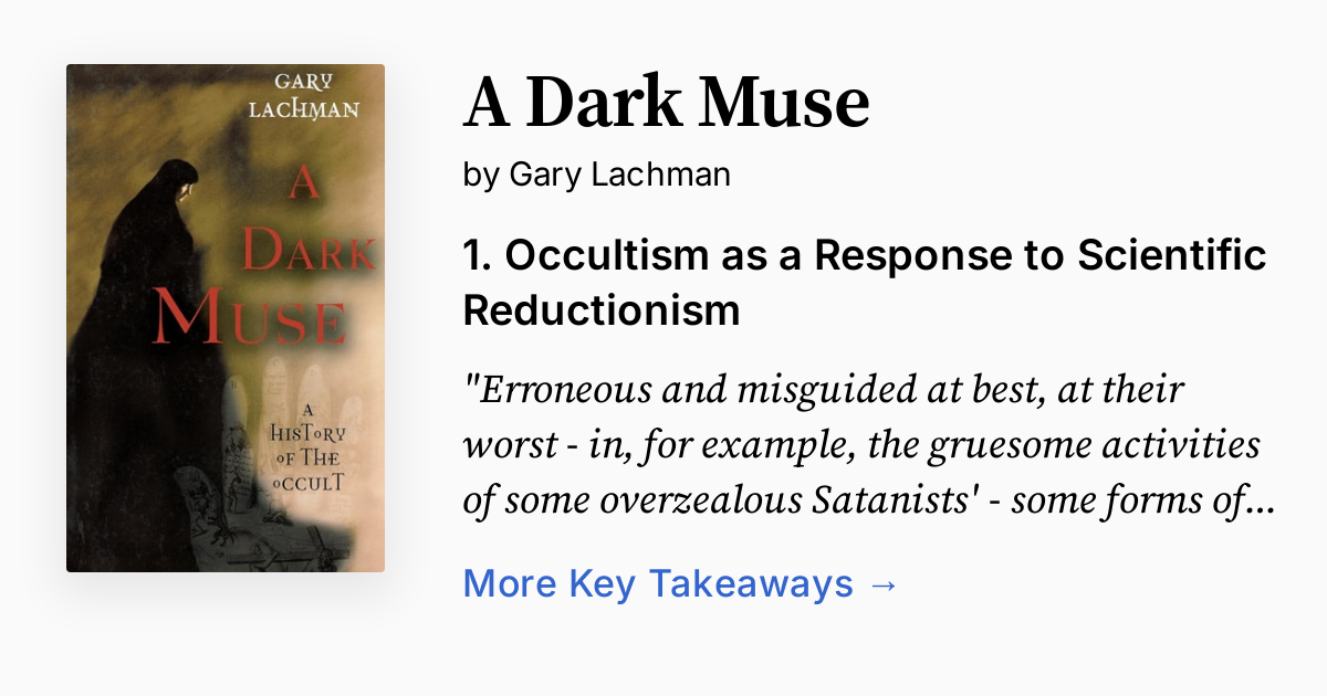 A Dark Muse by Gary Lachman | Summary, Audio, Quotes