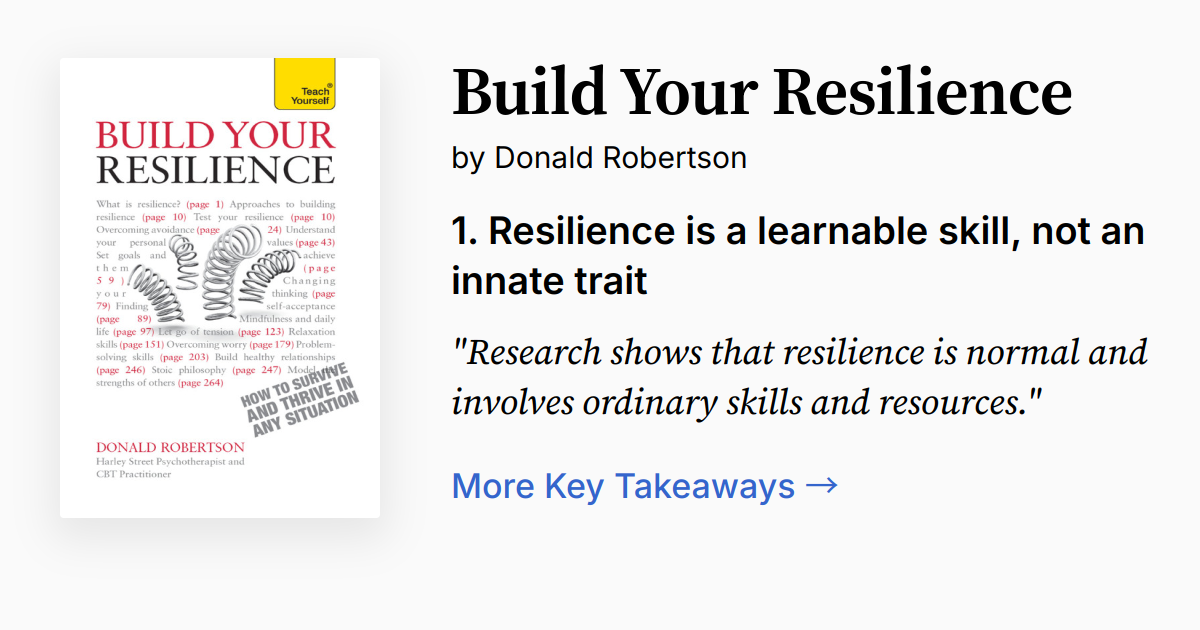 Build Your Resilience | Summary, Audio, Quotes, FAQ