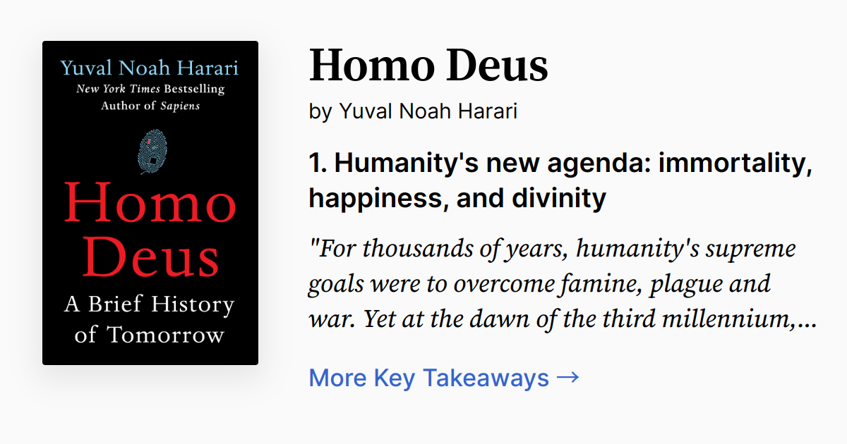 Homo Deus by Yuval Noah Harari | Resumen, Audio, Quotes, FAQ