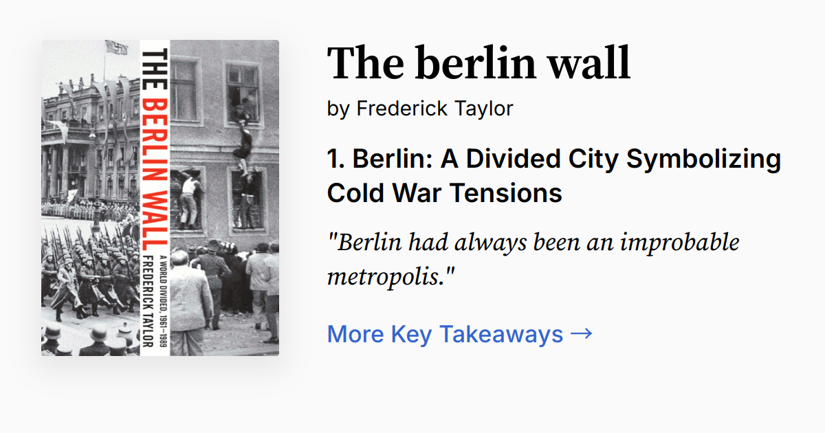 The Berlin Wall | Summary, Quotes, FAQ, Audio
