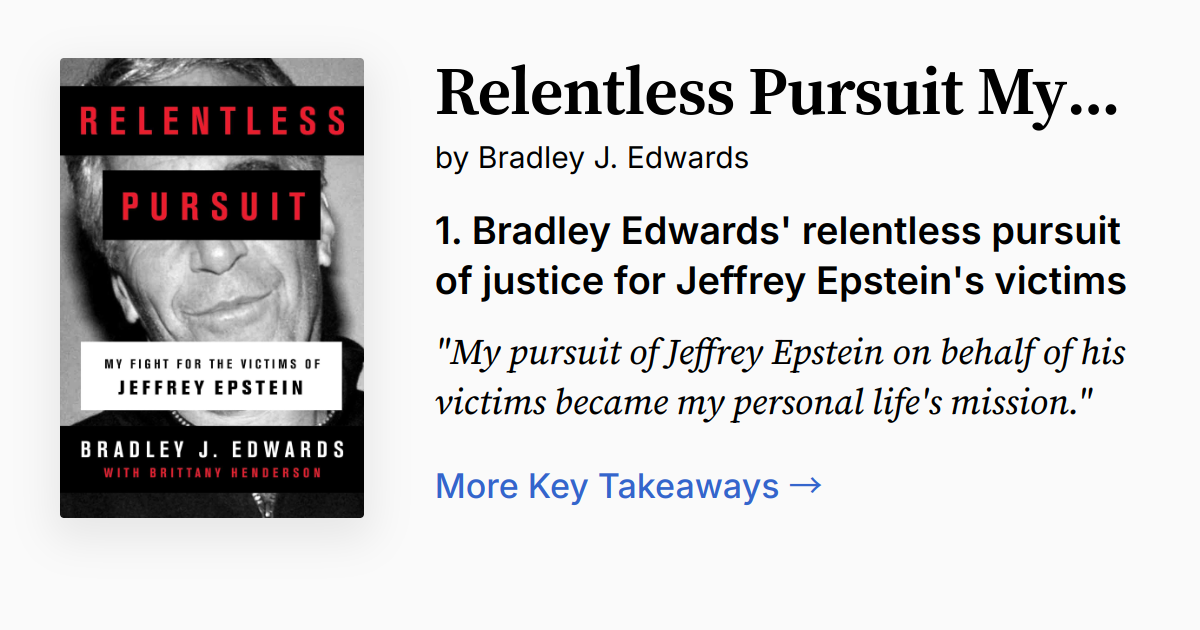 Relentless Pursuit My Fight for the Victims of Jeffrey Epstein ...