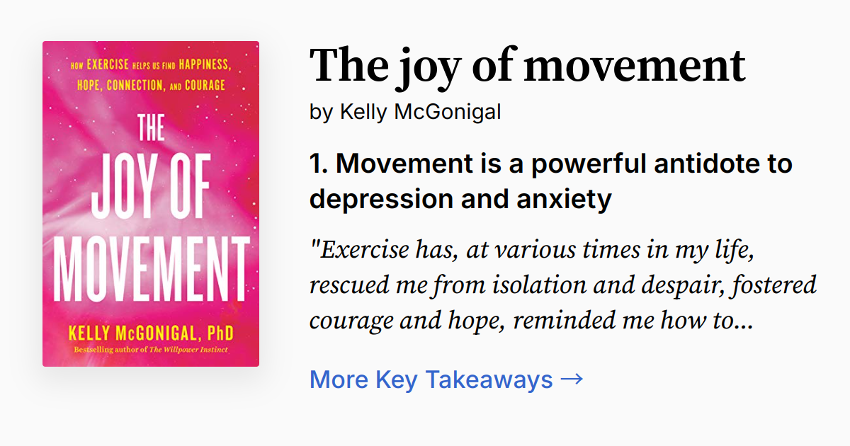 The Joy of Movement | Summary, Audio, Quotes, FAQ