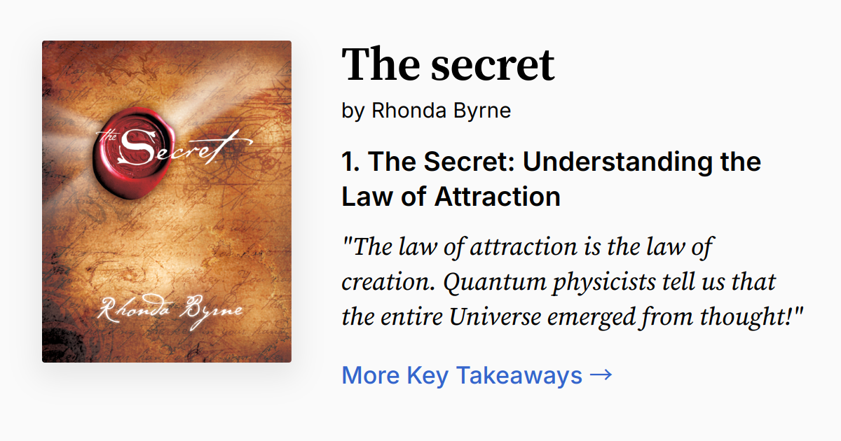 The Secret by Rhonda Byrne | Summary, Quotes, FAQ, Audio