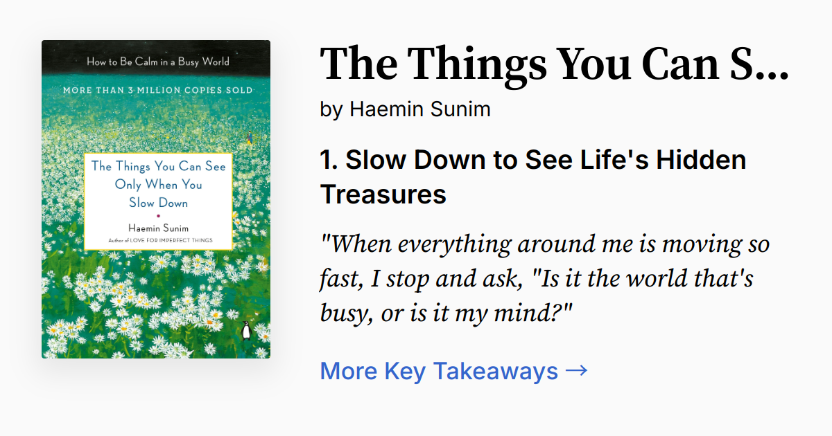 The Things You Can See Only When You Slow Down | Tóm tắt, Audio, Quotes ...