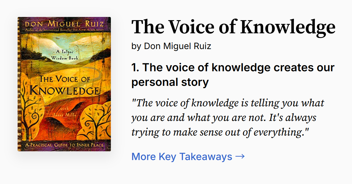 The Voice of Knowledge | Summary, Audio, Quotes, FAQ