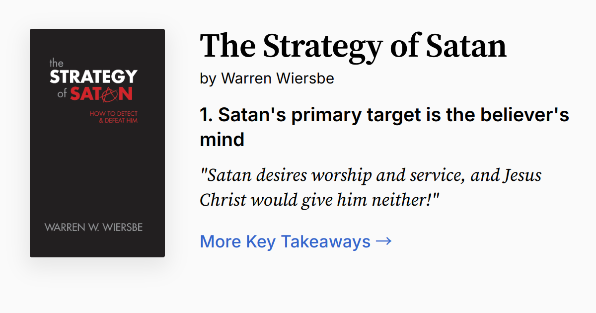 The Strategy of Satan | Summary, Quotes, FAQ, Audio