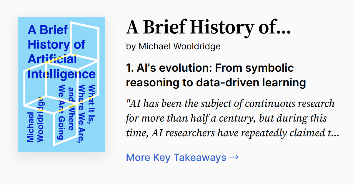 A Brief History of Artificial Intelligence | Summary, Quotes, FAQ, Audio