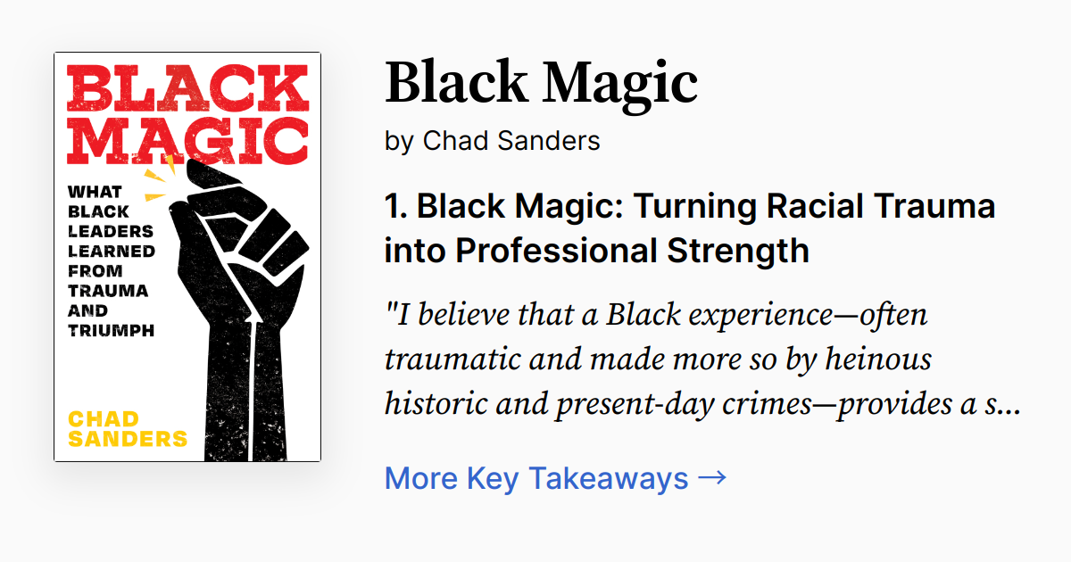 Black Magic by Chad Sanders | Summary, Audio, Quotes, FAQ
