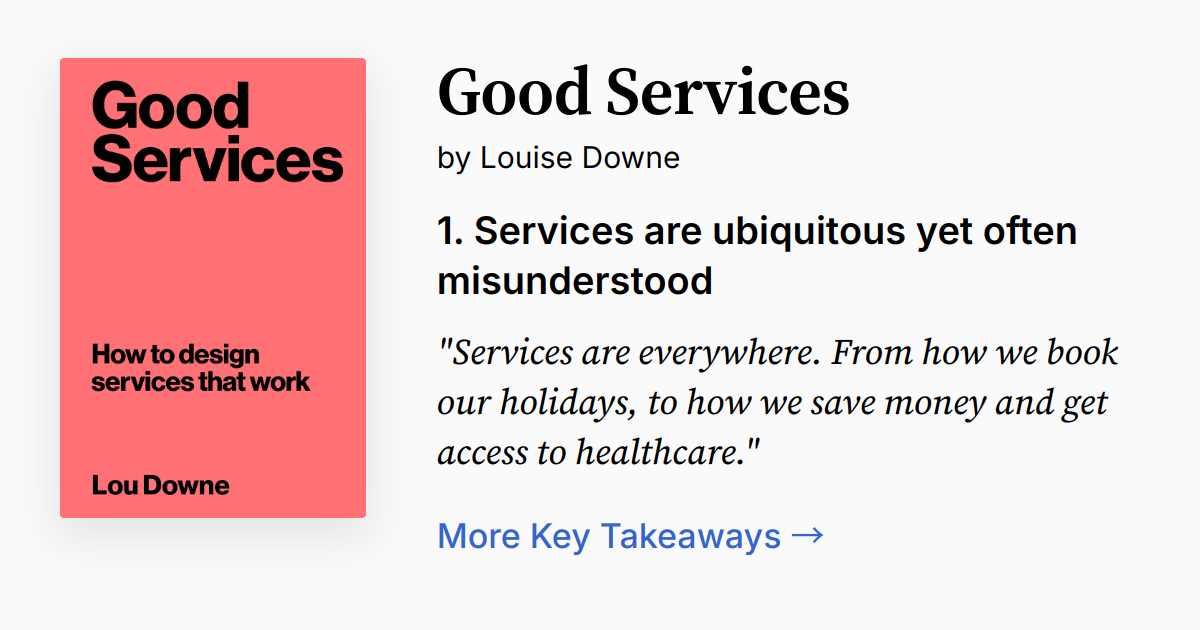 Good Services by Lou Downe | Summary, Audio, Quotes, FAQ