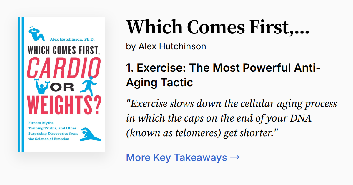 Which Comes First, Cardio or Weights? | Summary, Audio, Quotes, FAQ