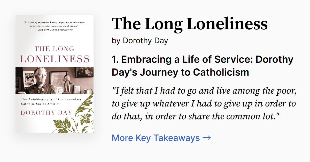 The Long Loneliness | Summary, Quotes, FAQ, Audio