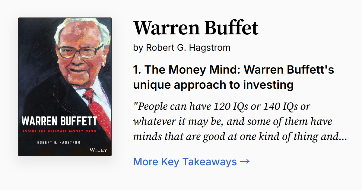 Warren Buffett by Robert G Hagstrom | Summary, Audio, Quotes, FAQ
