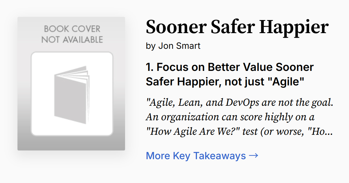 Sooner Safer Happier | Summary, Audio, Quotes, FAQ
