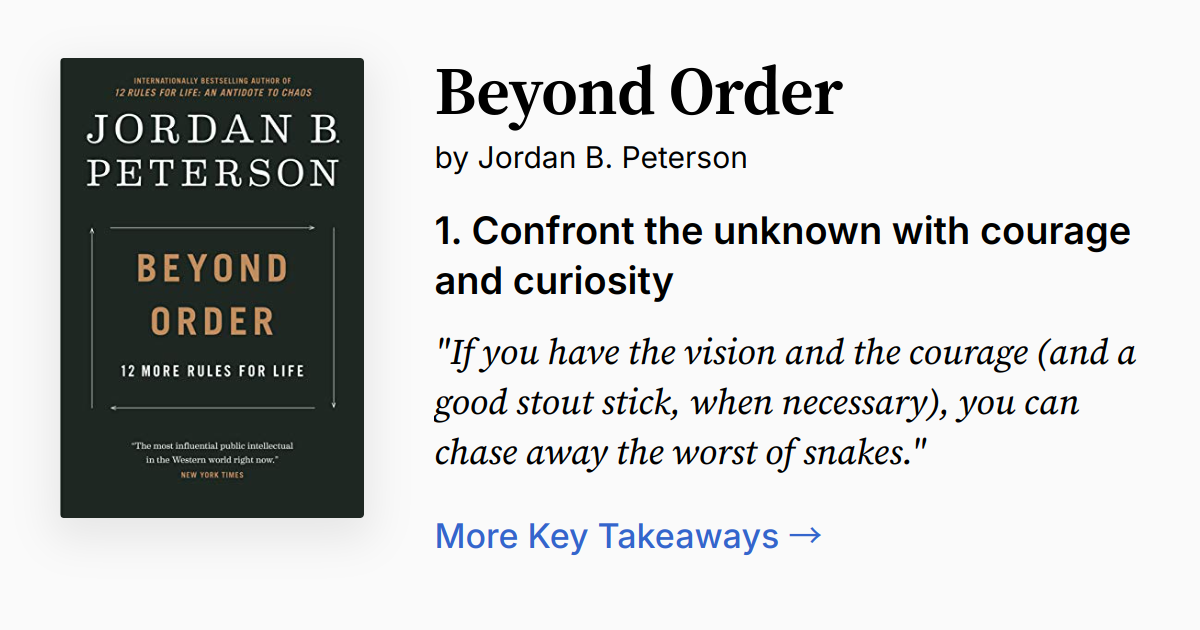 Beyond Order by Jordan B. Peterson | Summary, Audio, Quotes, FAQ