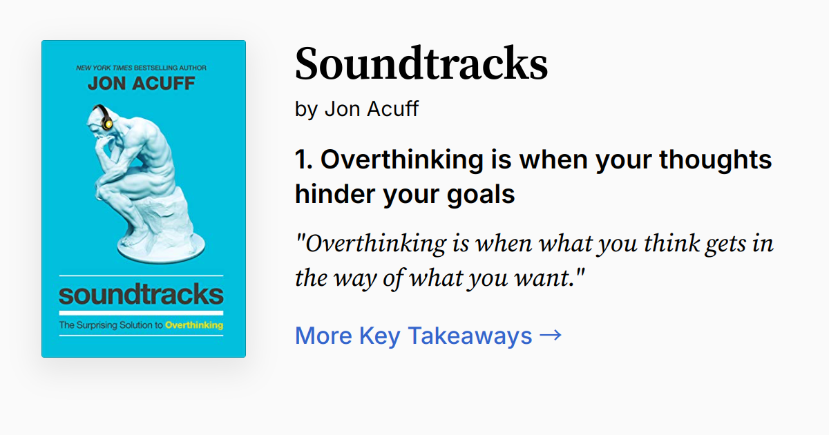 Soundtracks by Jon Acuff | Summary, Audio, Quotes, FAQ