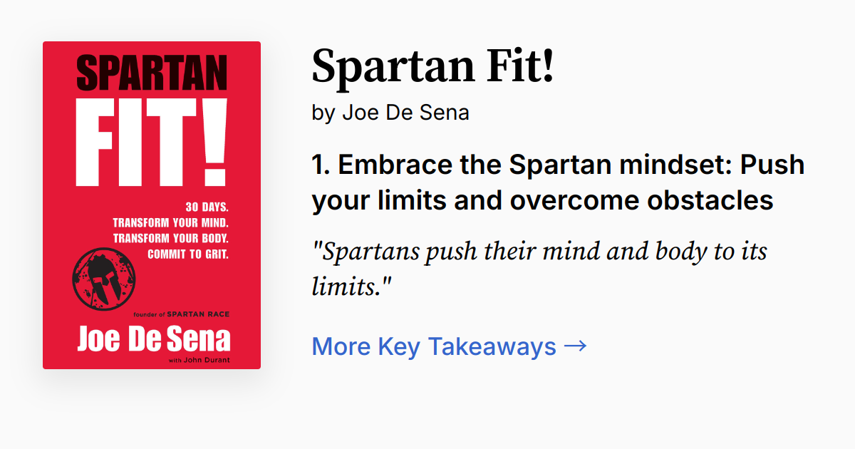 Spartan Fit! by Joe De Sena | Summary, Audio, Quotes, FAQ