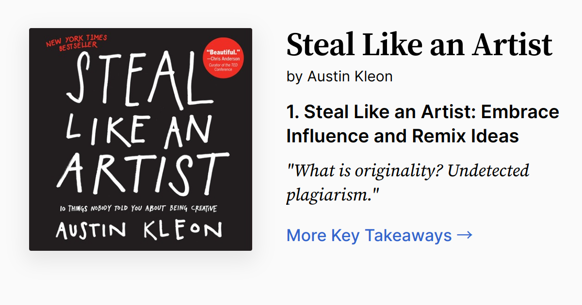 Steal Like an Artist | Summary, Quotes, FAQ, Audio