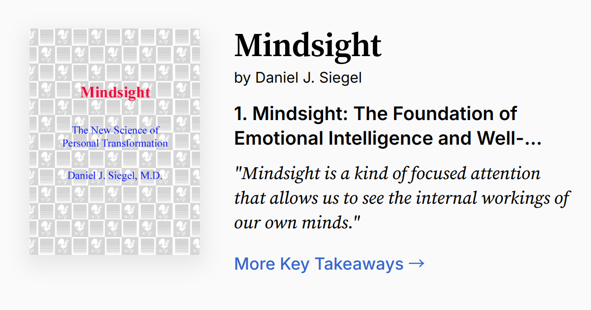 Mindsight by Daniel J. Siegel | Summary, Audio, Quotes, FAQ
