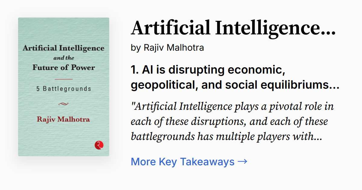 Artificial Intelligence and the Future of Power | Summary, Audio ...