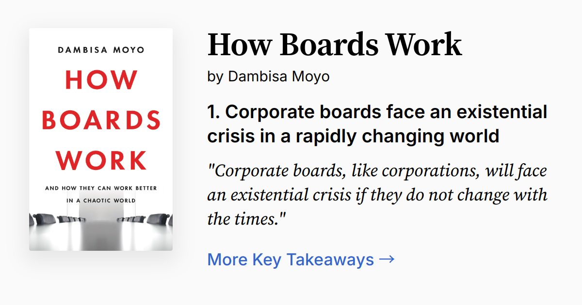 How Boards Work | Summary, Quotes, FAQ, Audio