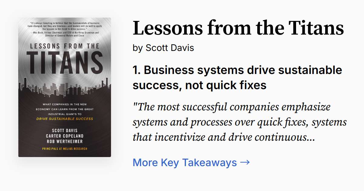 Lessons from the Titans | Summary, Audio, Quotes, FAQ