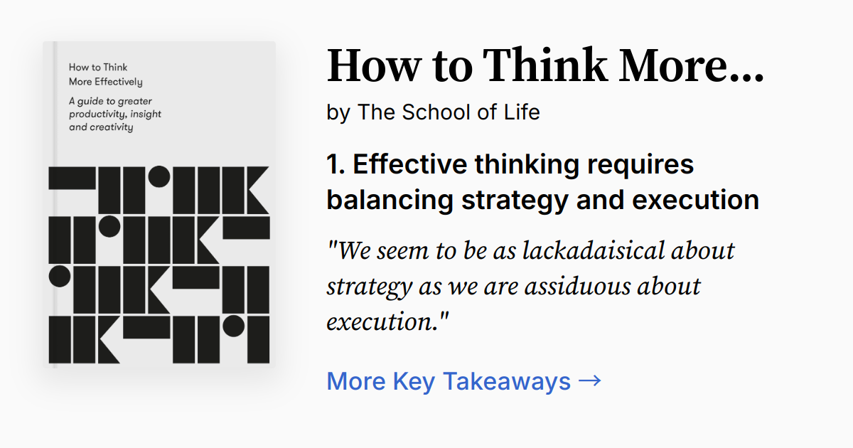 How to Think More Effectively | Summary, Audio, Quotes, FAQ