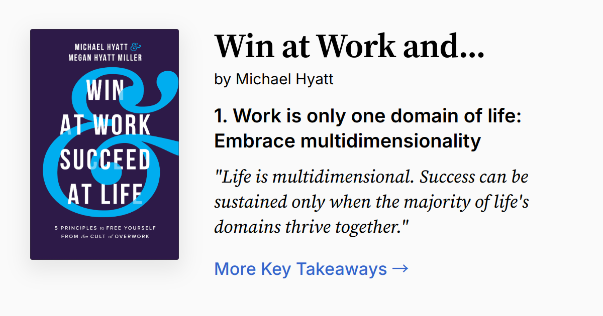 Win at Work and Succeed at Life | Summary, Audio, Quotes, FAQ