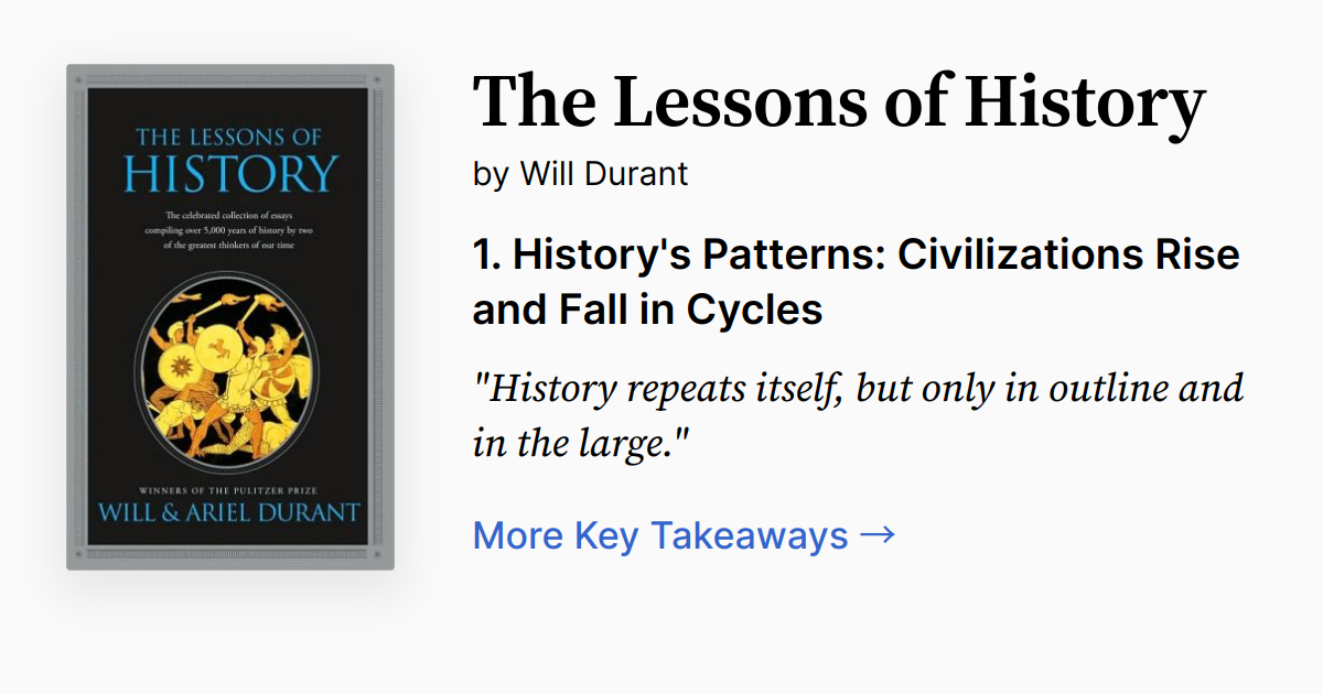 The Lessons of History | Summary, Audio, Quotes, FAQ