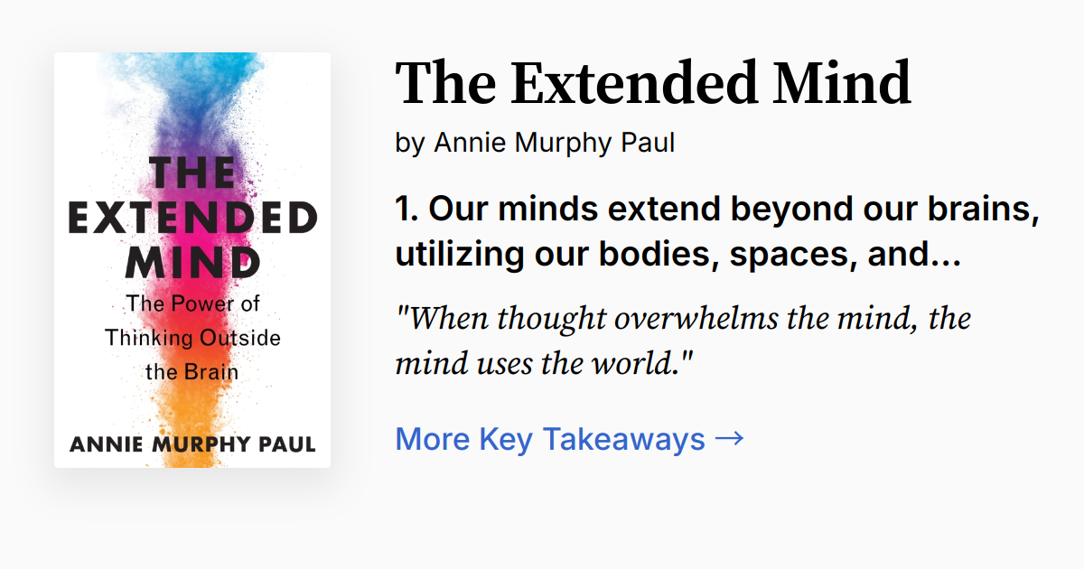 The Extended Mind | Summary, Audio, Quotes, FAQ