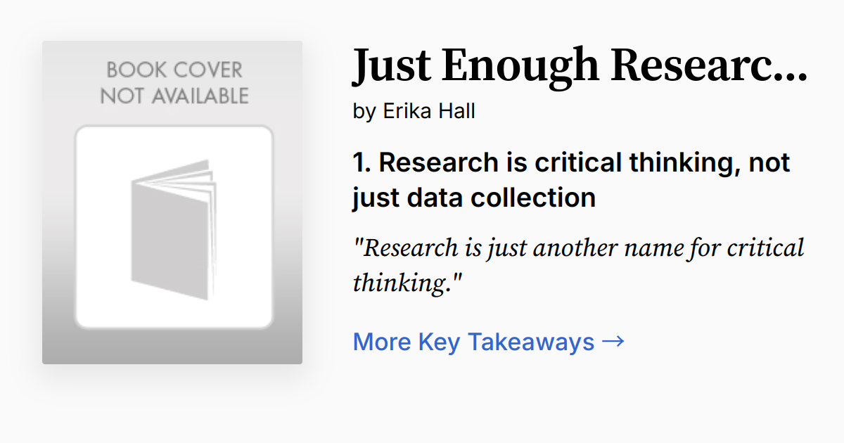 Just Enough Research | Summary, Audio, Quotes, FAQ